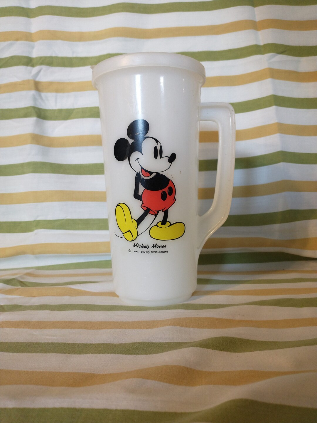 Vintage Mickey Mouse Travel Mug Tumbler | Vtg Disney World Souvenir ...