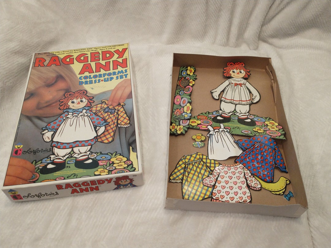 Vintage Raggedy Ann Colorforms Raggedy Ann Colorform/paper Dolls W ...