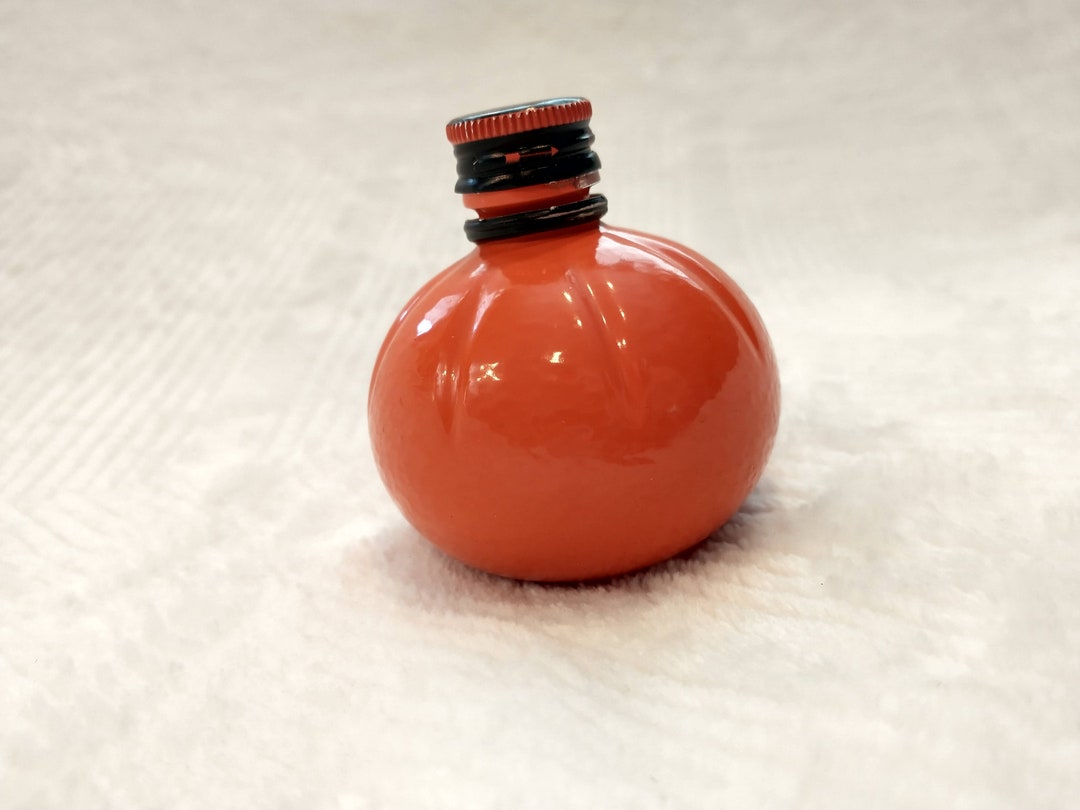 Vintage Miniature Orange Shaped Bottle With Lid Vintage Orange Bottle ...