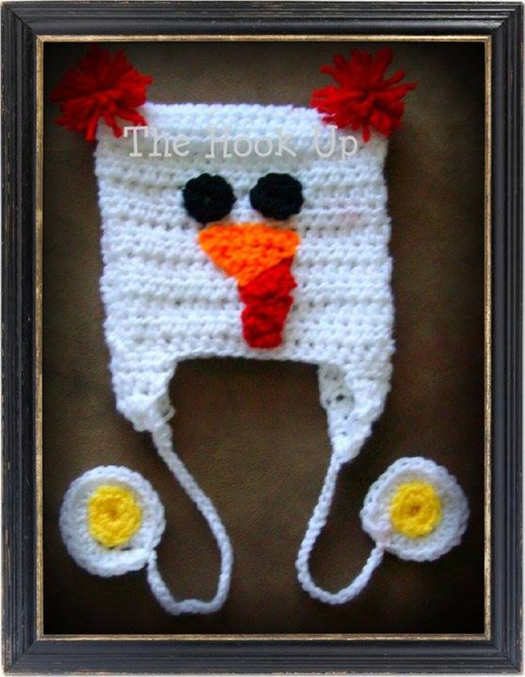 Crochet Chicken Hat Pattern Crochet Hat Pattern Chicken Hat W/ Fried ...
