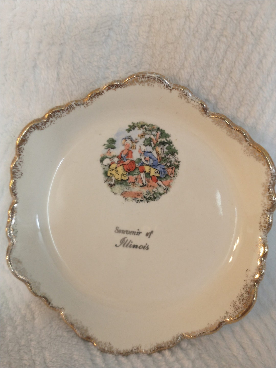 22k Gold Edged Victorian Dish Vintage Ceramic Dish Crest-o-gold ...