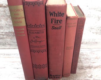 Antique Book Stack Decor | Vintage Blue and Green Stack of Books ...