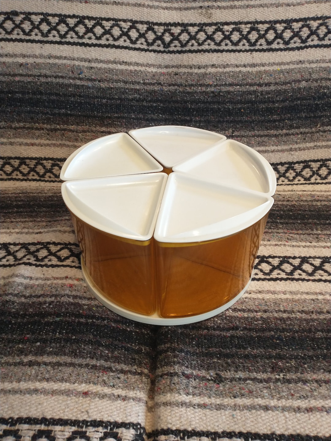 Vintage Rubbermaid Rotating Canister Set: Mustard Gold Kitchen Storage ...