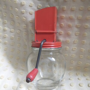 Red Floral Nut & Food Chopper | Vintage Food Chopper | Vintage Metal ...