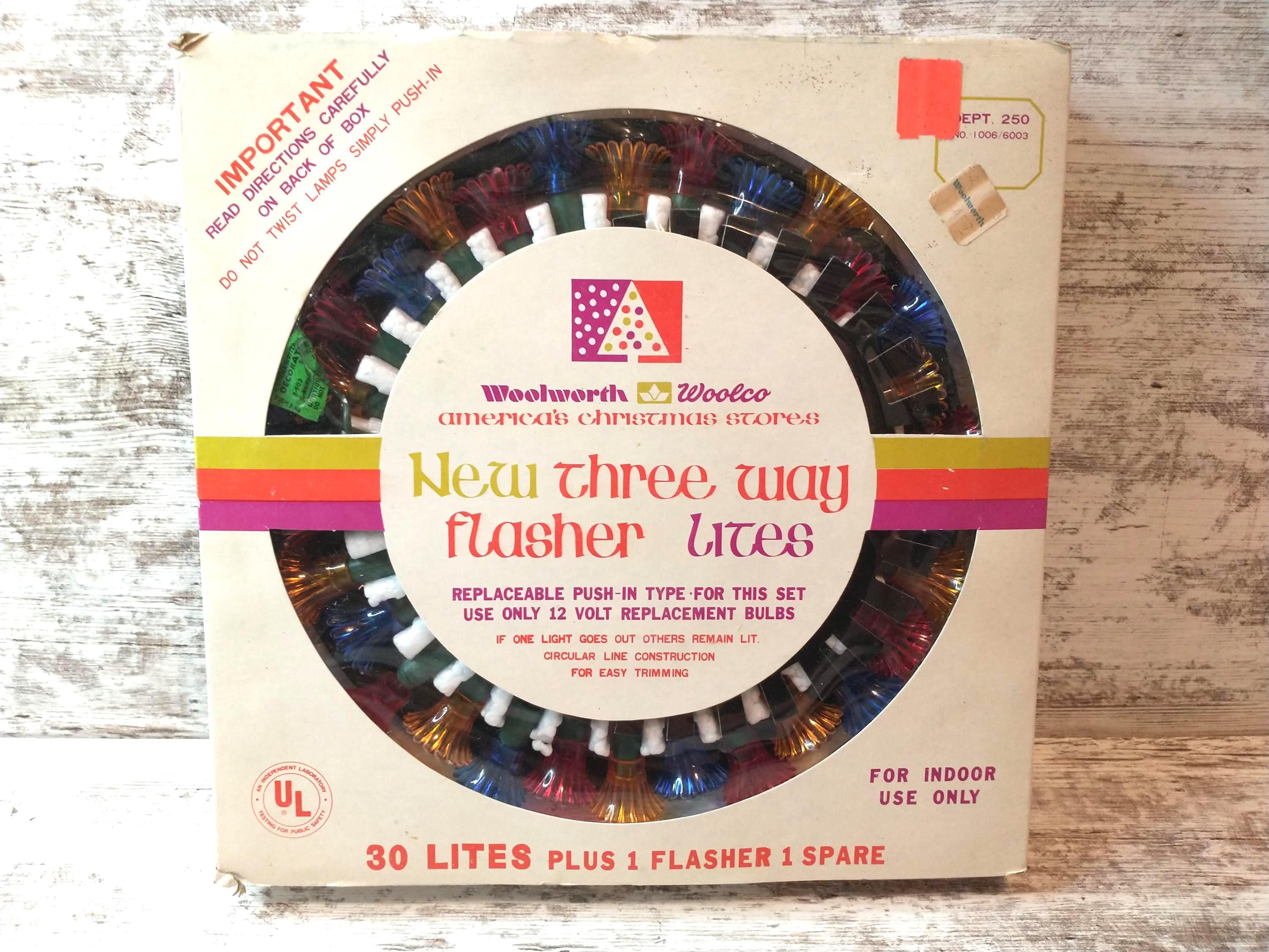 70s Woolworths String Lights : Vintage Christmas Lights Flasher Style ...