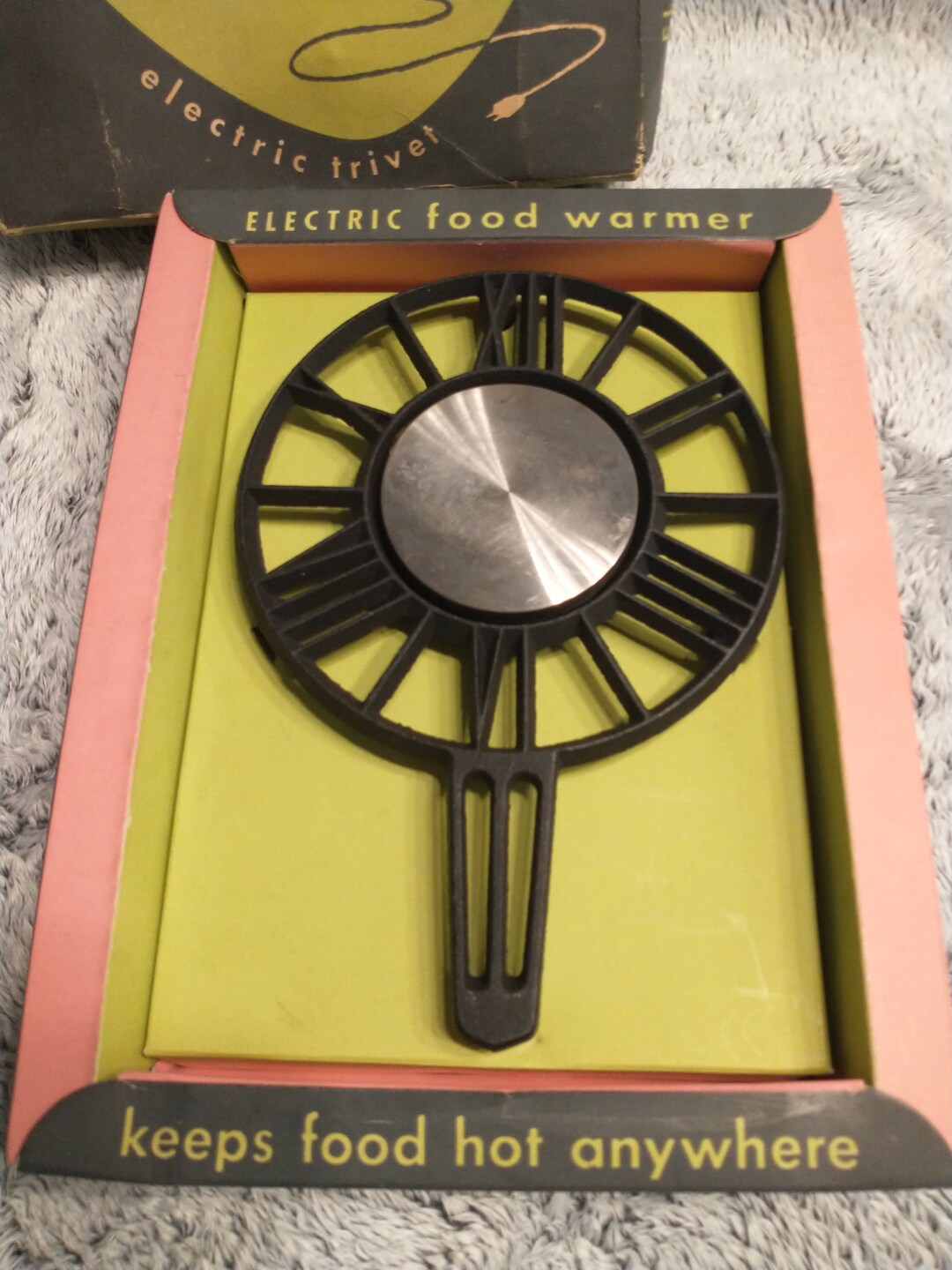 Williamsburg Electric Trivet | Vintage Cast Iron Warming Trivet | Vtg ...