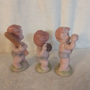 Japan Baby Figurines in Various Baseball Positions | Vintage Big Eyed ...