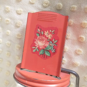 Red Floral Nut & Food Chopper | Vintage Food Chopper | Vintage Metal ...