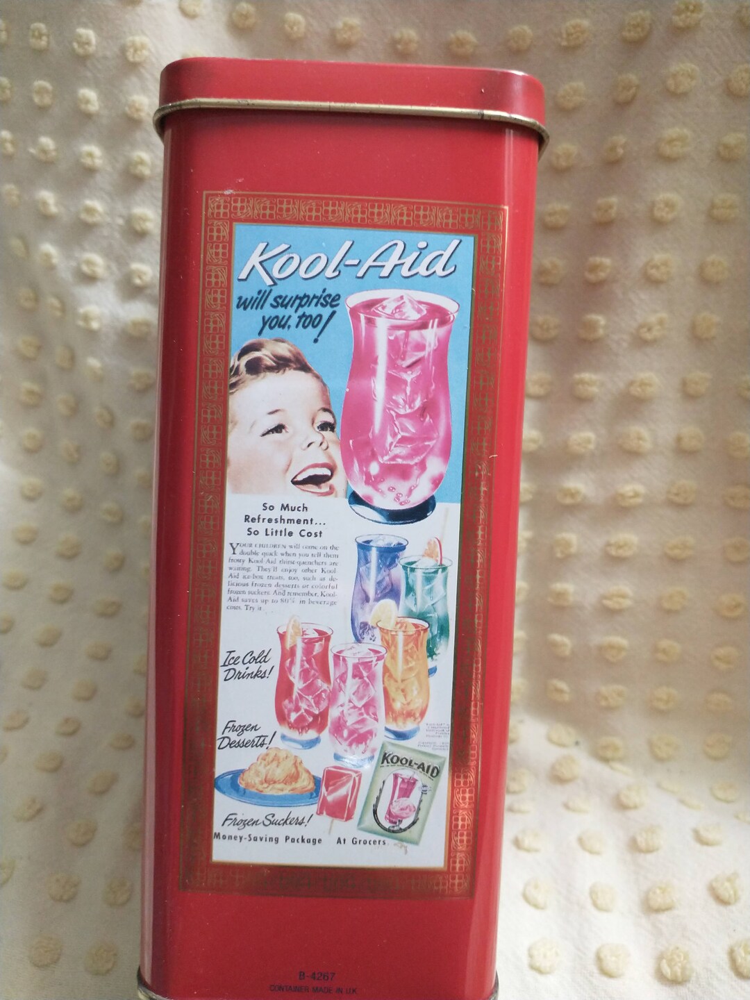 Vintage Kool Aid Tin | Vintage Farmhouse Decor Kool-aid Tin | Vtg Kool ...