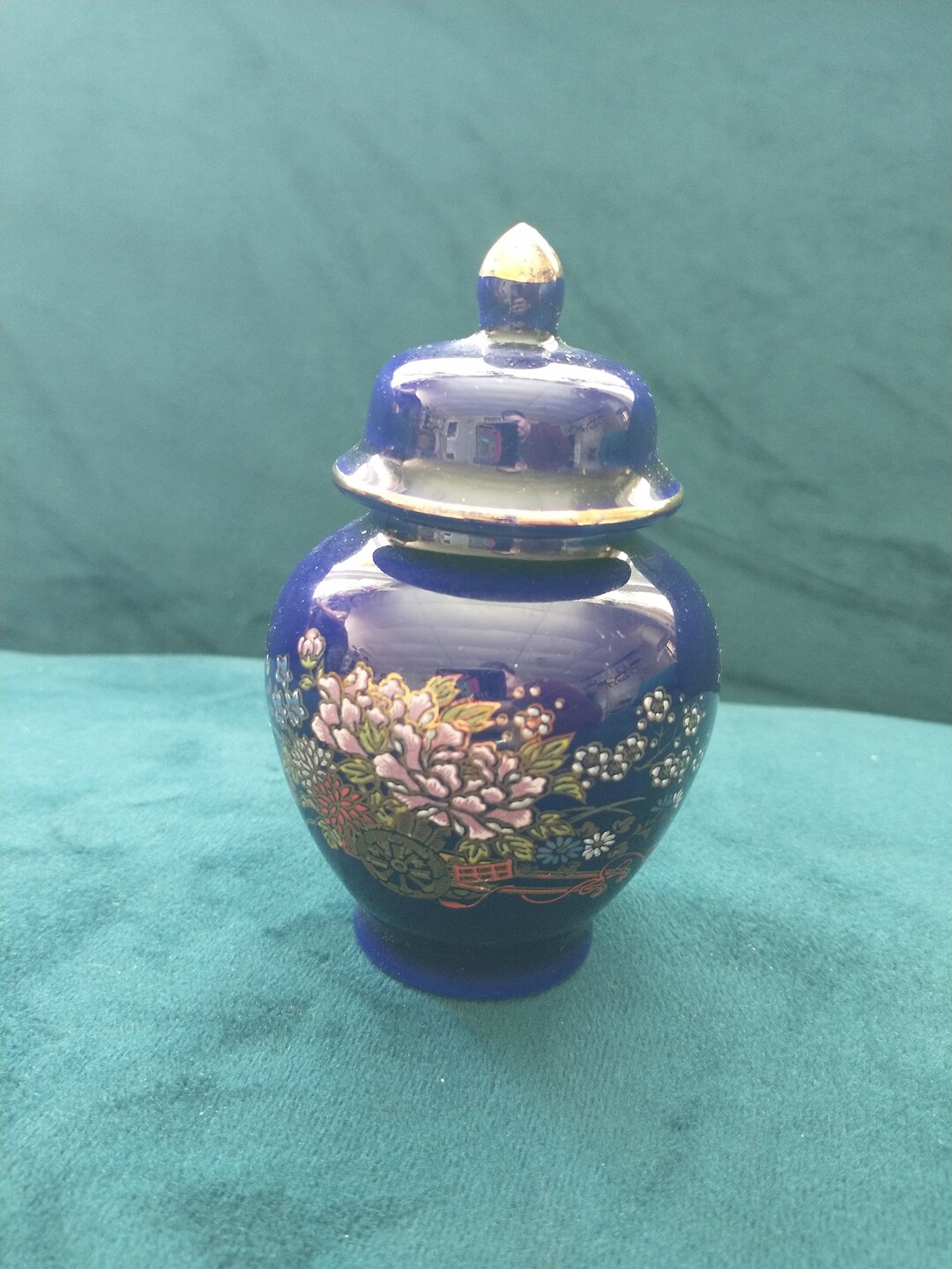 Cobalt Blue Ginger Jar With Lid | Miniature Jar Made in Japan | Antique ...