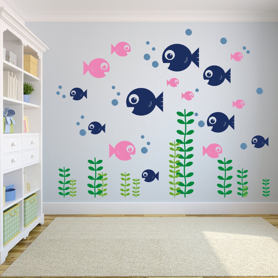 Fishies Vinyl Wall Sticker - Etsy