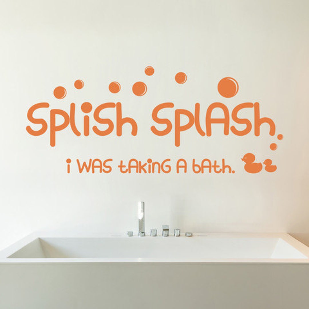Splish Splash Vinyl Wall Decal Quote - Etsy
