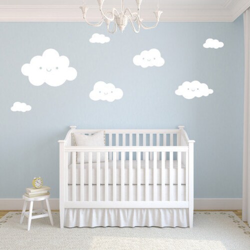 Clouds Wall Decals Super Cloud Wall Decal Set of 8 Cloud | Etsy