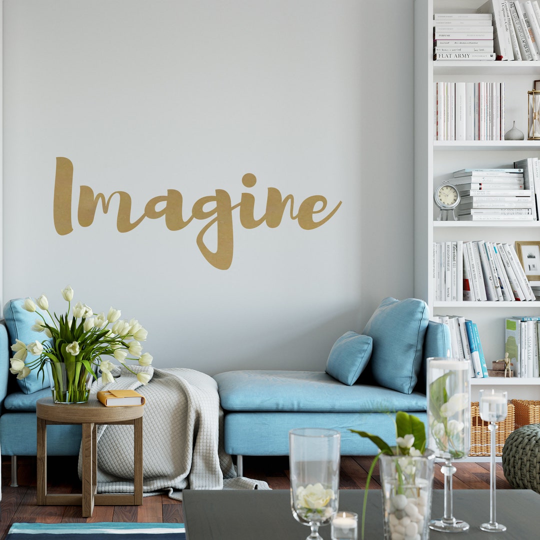 Imagine Vinyl Wall Decal Quote - Etsy
