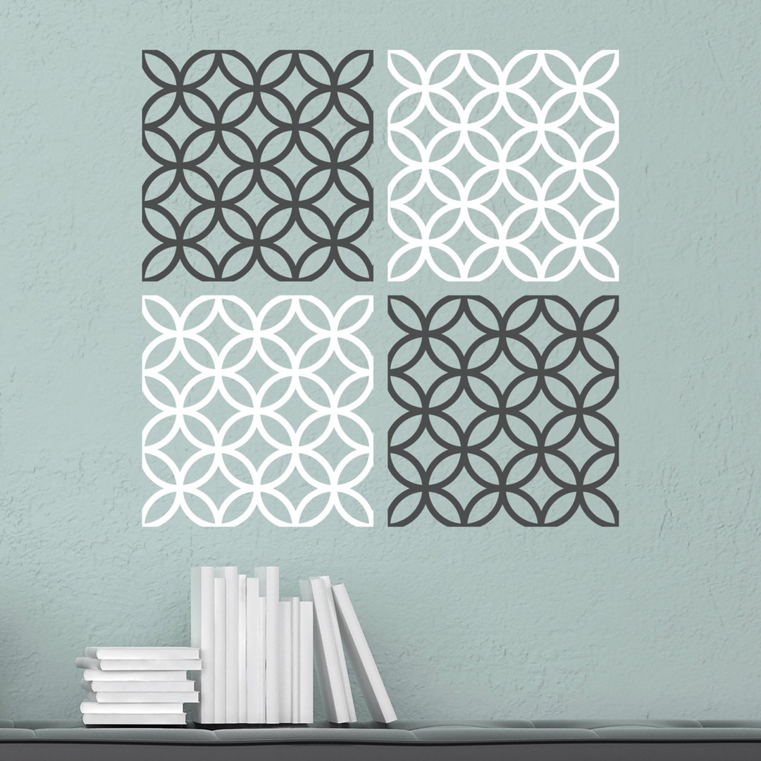 Modern Squares Vinyl Wall Decal - Etsy