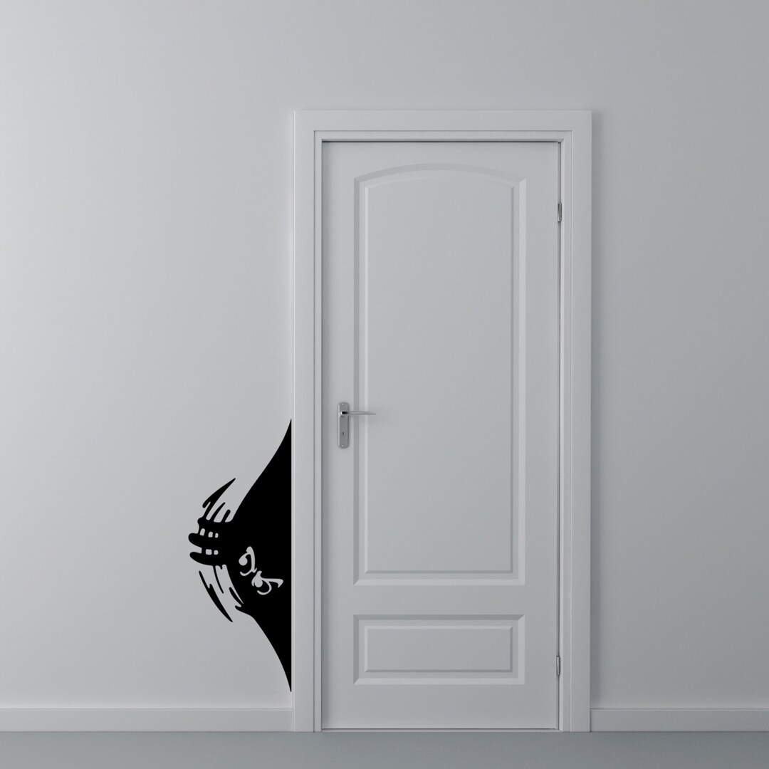 Sneaky Monster Vinyl Wall Decal - Etsy