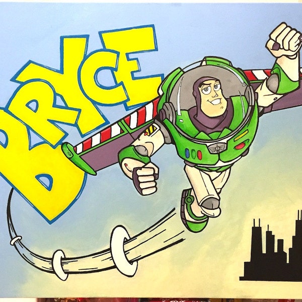 Buzz Lightyear Painting - Etsy