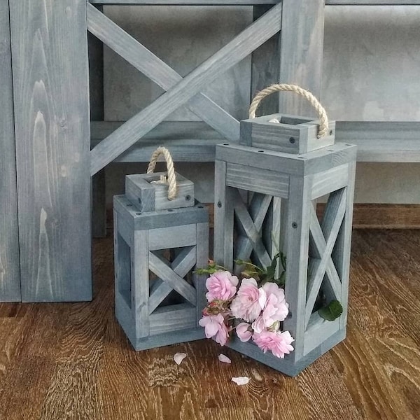 Rustic Lanterns - Etsy