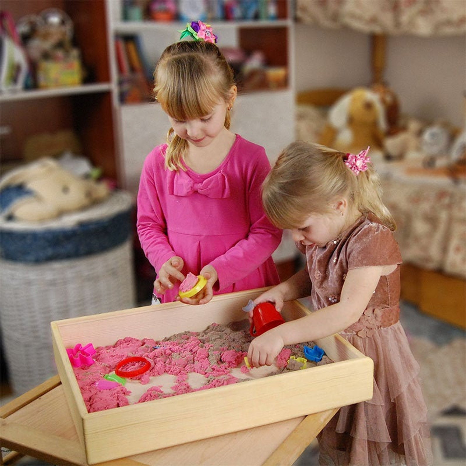 Wooden Sensory Box, Wood Sandbox, Discovery Box for Sensory Play, Mini ...