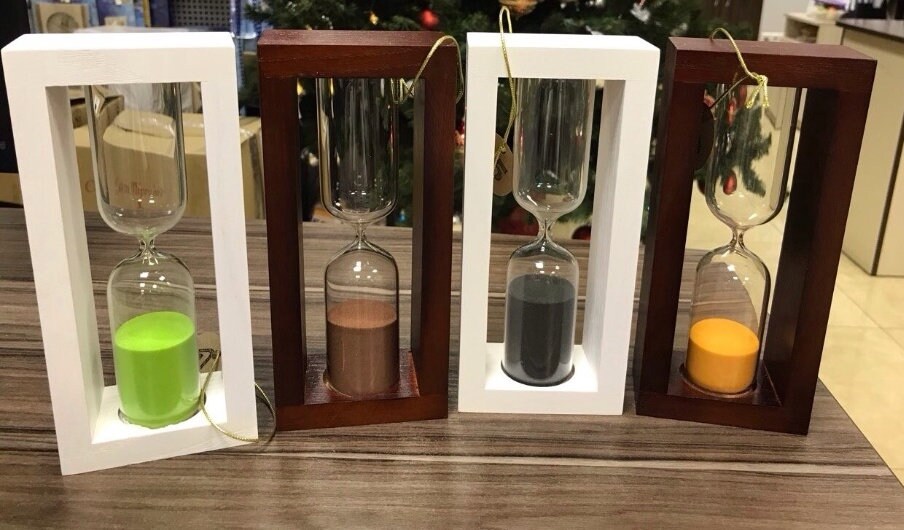 Wooden Sand Clock Hourglass Clock Decor Wooden Hourglass Sand Hourglass ...