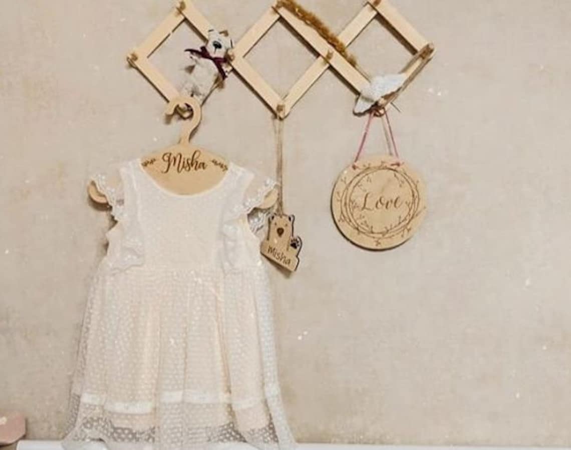 Wooden Hanger Accordion Hanger Retro Hanger Rustic Clothes - Etsy