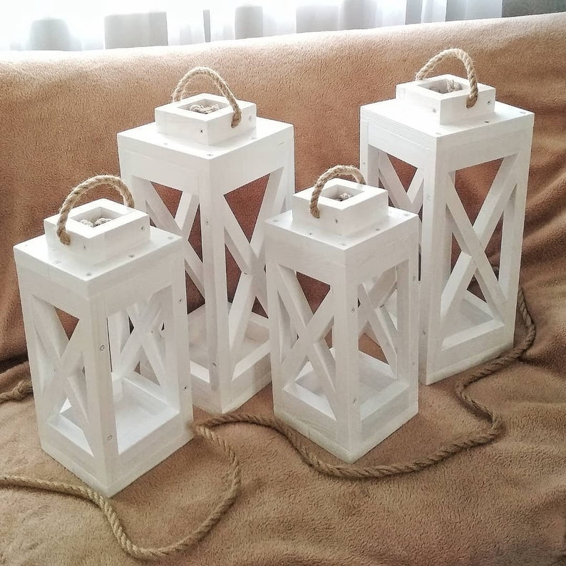 Rustic Wood Lanterns Wooden Lantern Wooden Decorative Lantern | Etsy