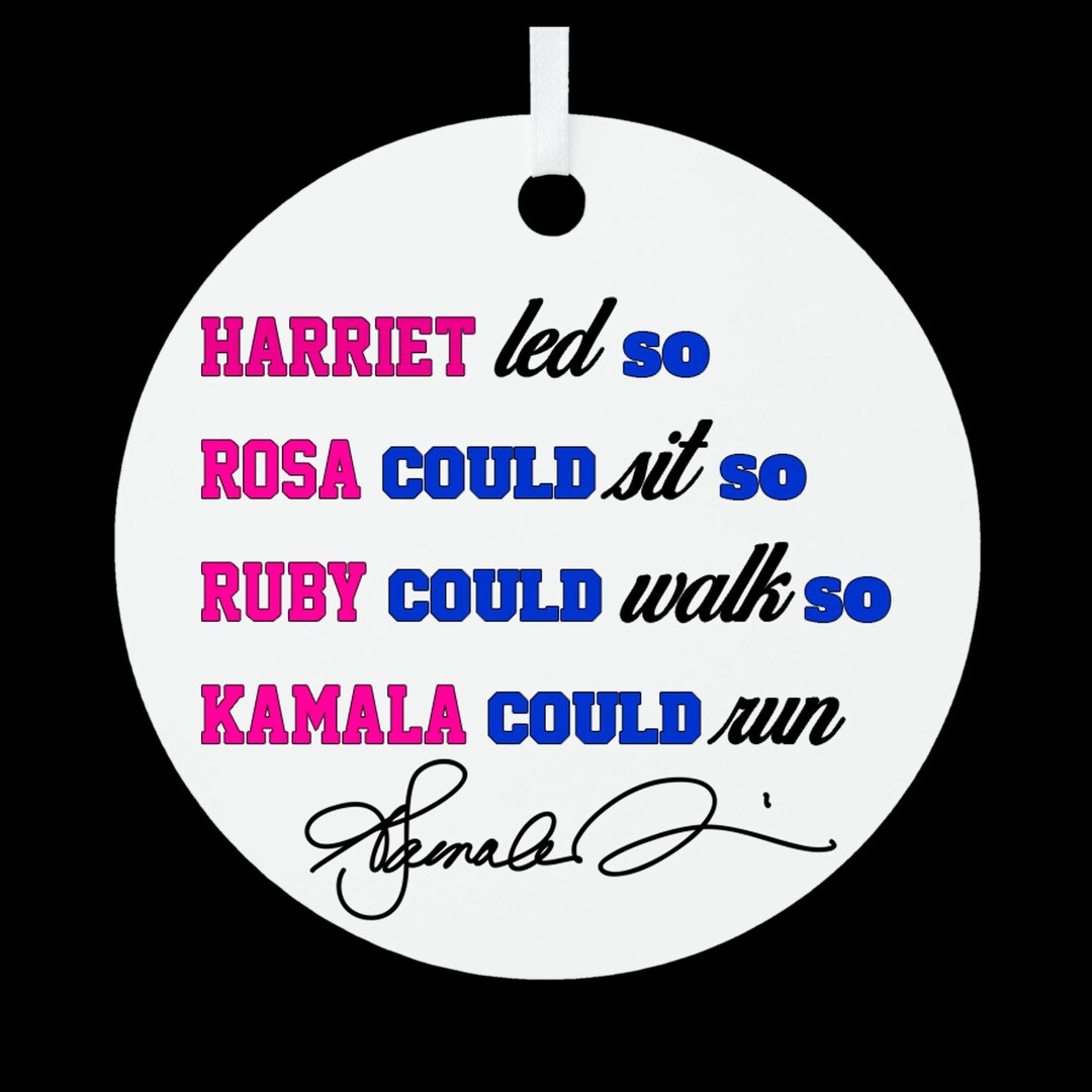 12 Pieces Kamala Harris and Tim Walz Aluminum Christmas Ornaments ...