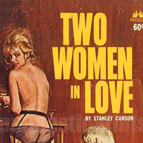 Lesbian Pulp Vintage Art Printtwo Women In Love Etsy