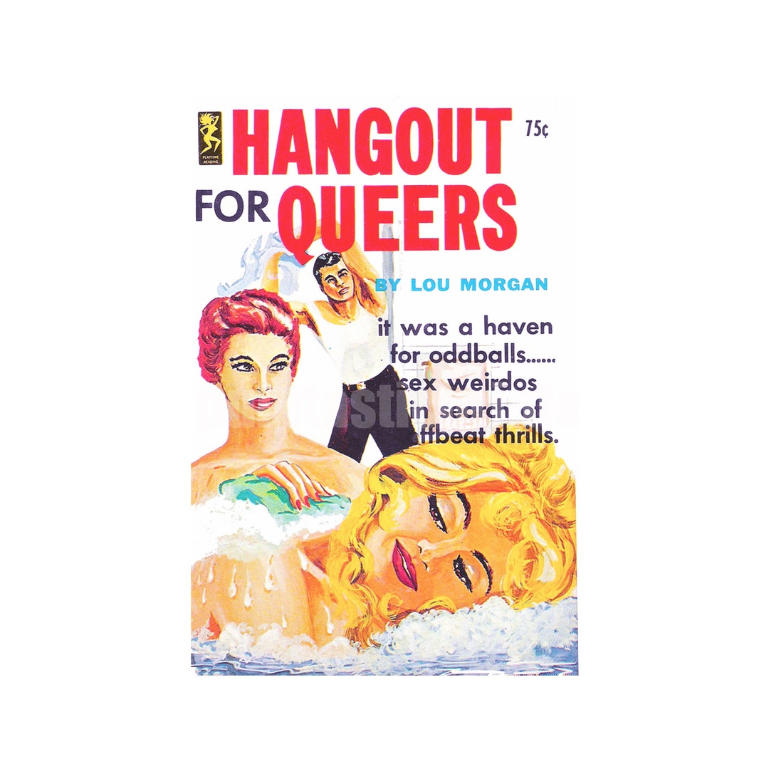 Queer Print Hangout for Queers — Vintage LGBTQ Pulp Paperback Cover - Etsy UK