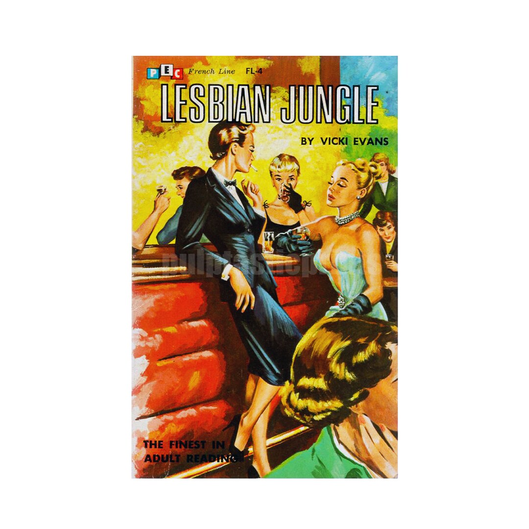 Lesbian Print Lesbian Jungle —vintage Pulp Paperback Cover Repro - Etsy
