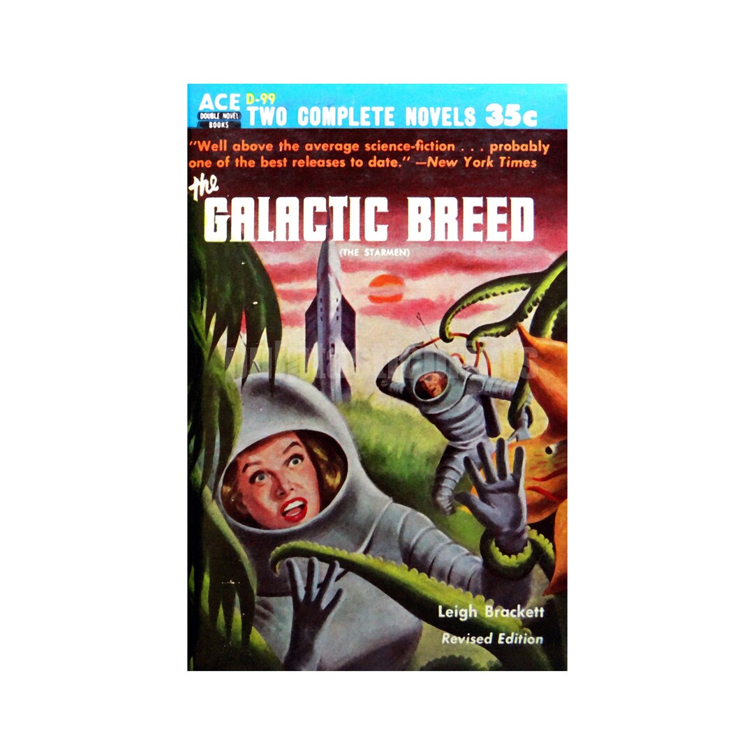 The Galactic Breed Vintage Sci Fi Pulp Paperback Cover Repro Science