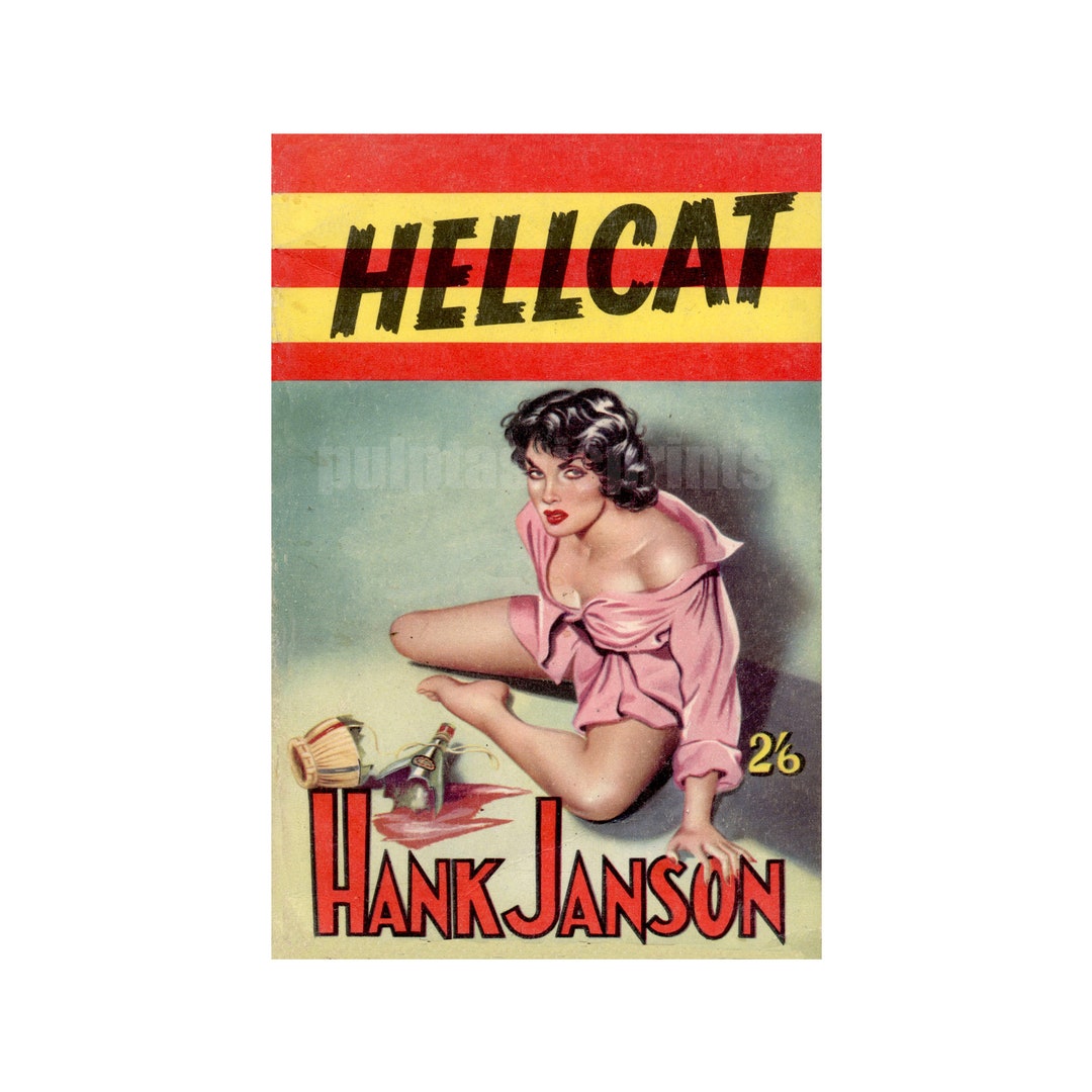 Hellcat — Vintage Pulp Paperback Cover Repro | Pulp Art Print - Etsy