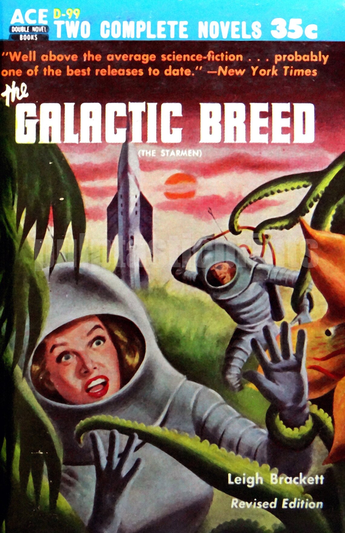 The Galactic Breed Vintage Sci Fi Pulp Paperback Cover Repro Etsy