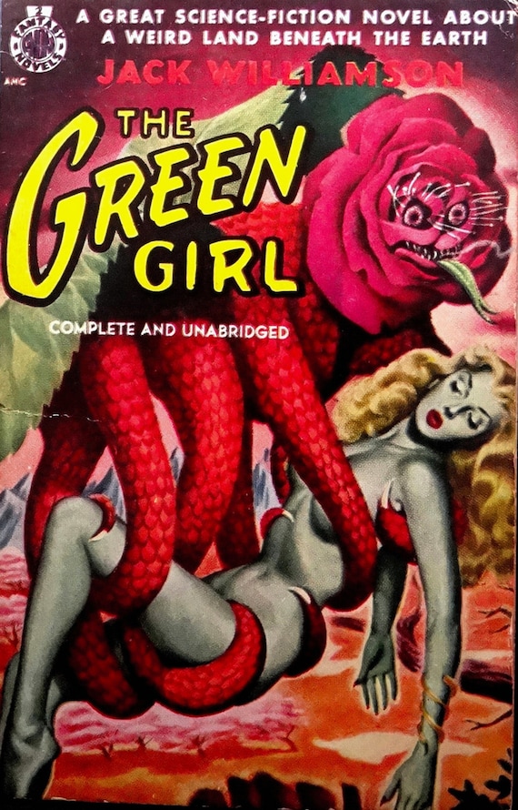 The Green Girl Vintage Sci Fi Pulp Paperback Cover Repro Etsy