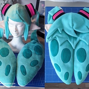Hatsune Miku / Splatoon Hat- Inkling With Twintails - Turquoise - Etsy