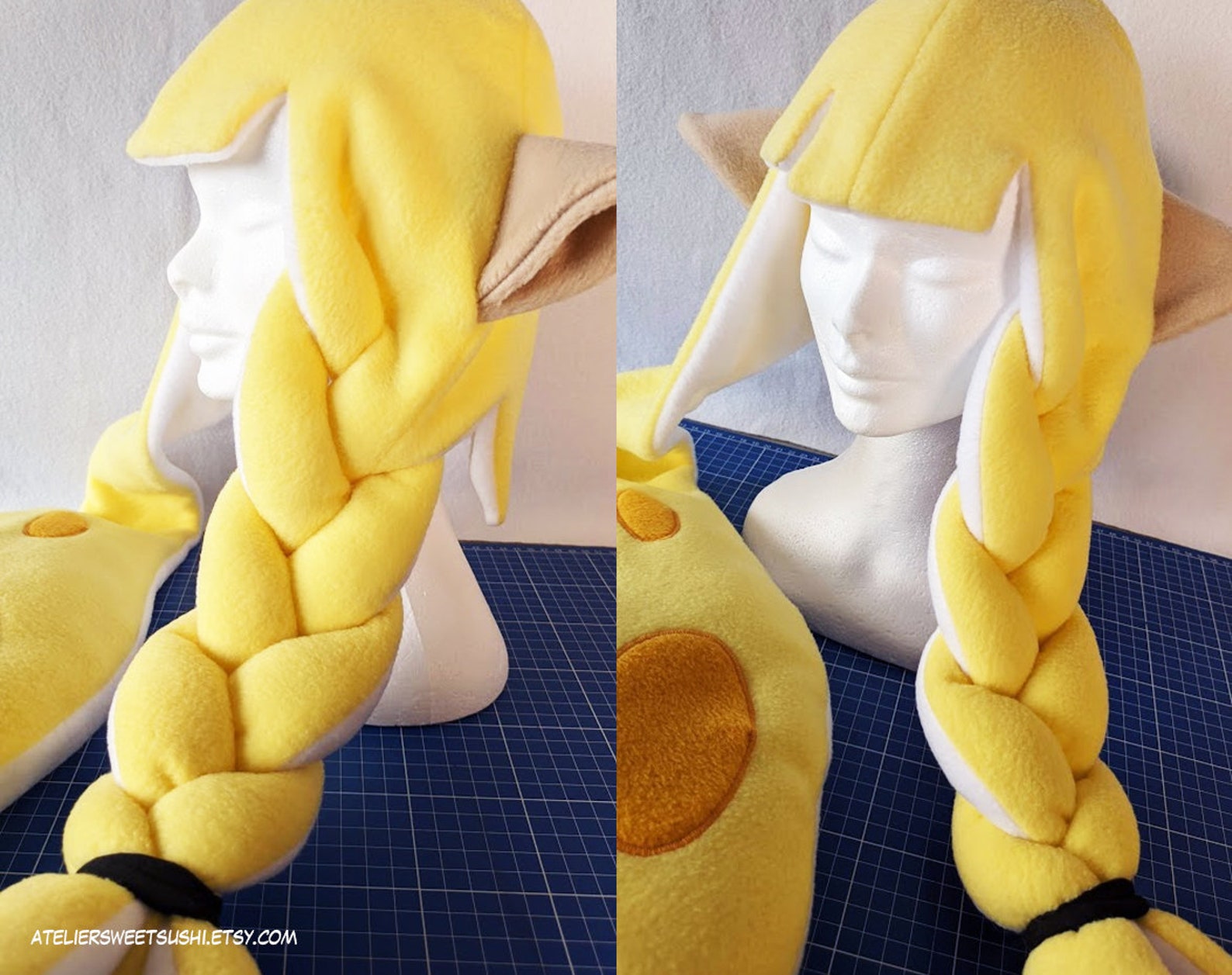 Yellow Splatoon 3 Hat Inkling Braid Hairstyle - Etsy