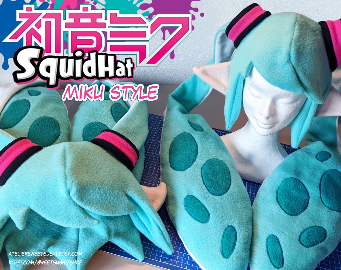 Hatsune Miku / Splatoon Hat Inkling With Twintails - Etsy UK