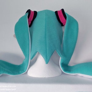 Hatsune Miku / Splatoon Hat- Inkling With Twintails - Turquoise - Etsy