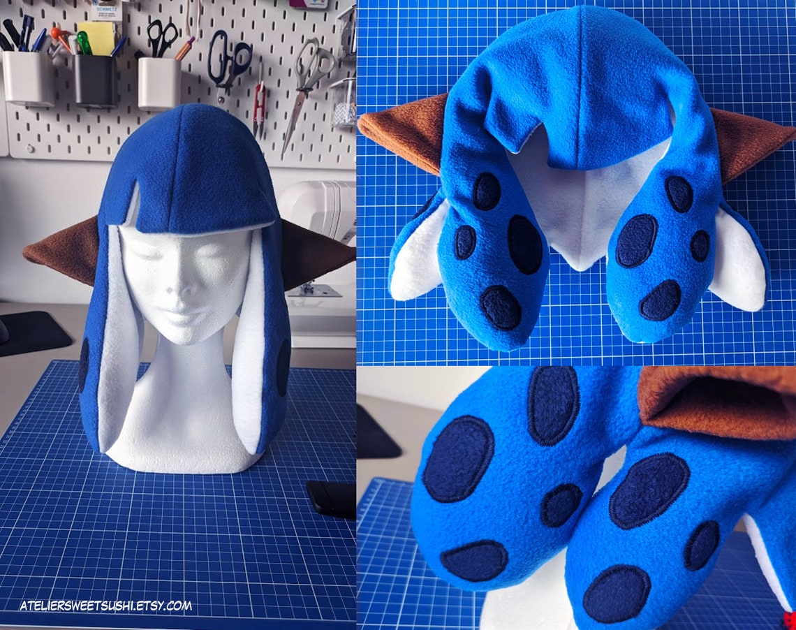 Royal Blue Splatoon 2 Hat Inkling Girl Short Hair - Etsy
