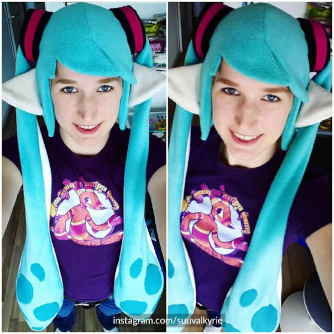 Hatsune Miku / Splatoon Hat Inkling With Twintails - Etsy