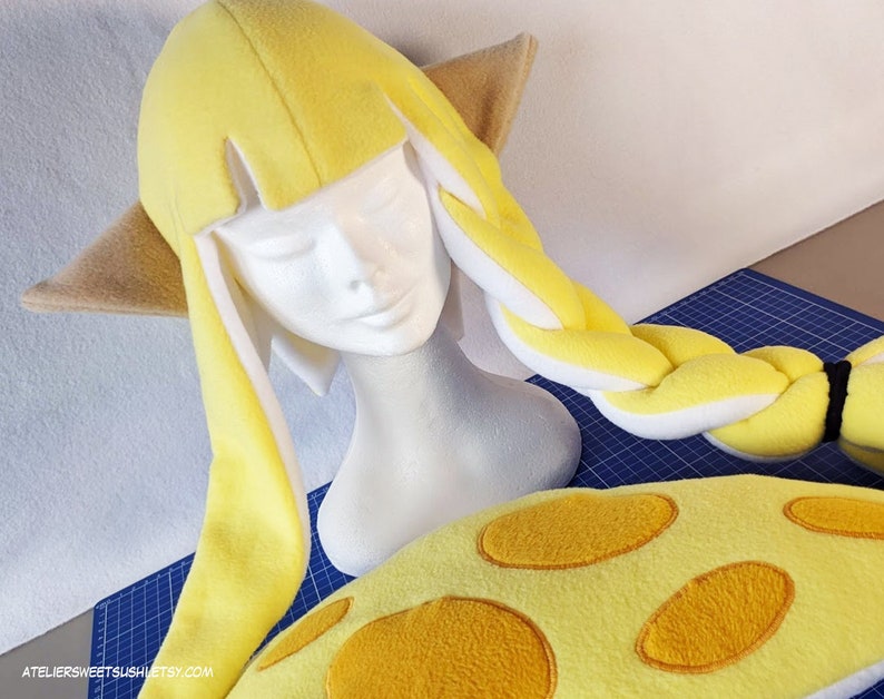 Yellow Splatoon 3 Hat Inkling Braid Hairstyle - Etsy