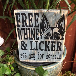 Free Whine and Licker Cute Dog Sign Rustic Wood - Etsy