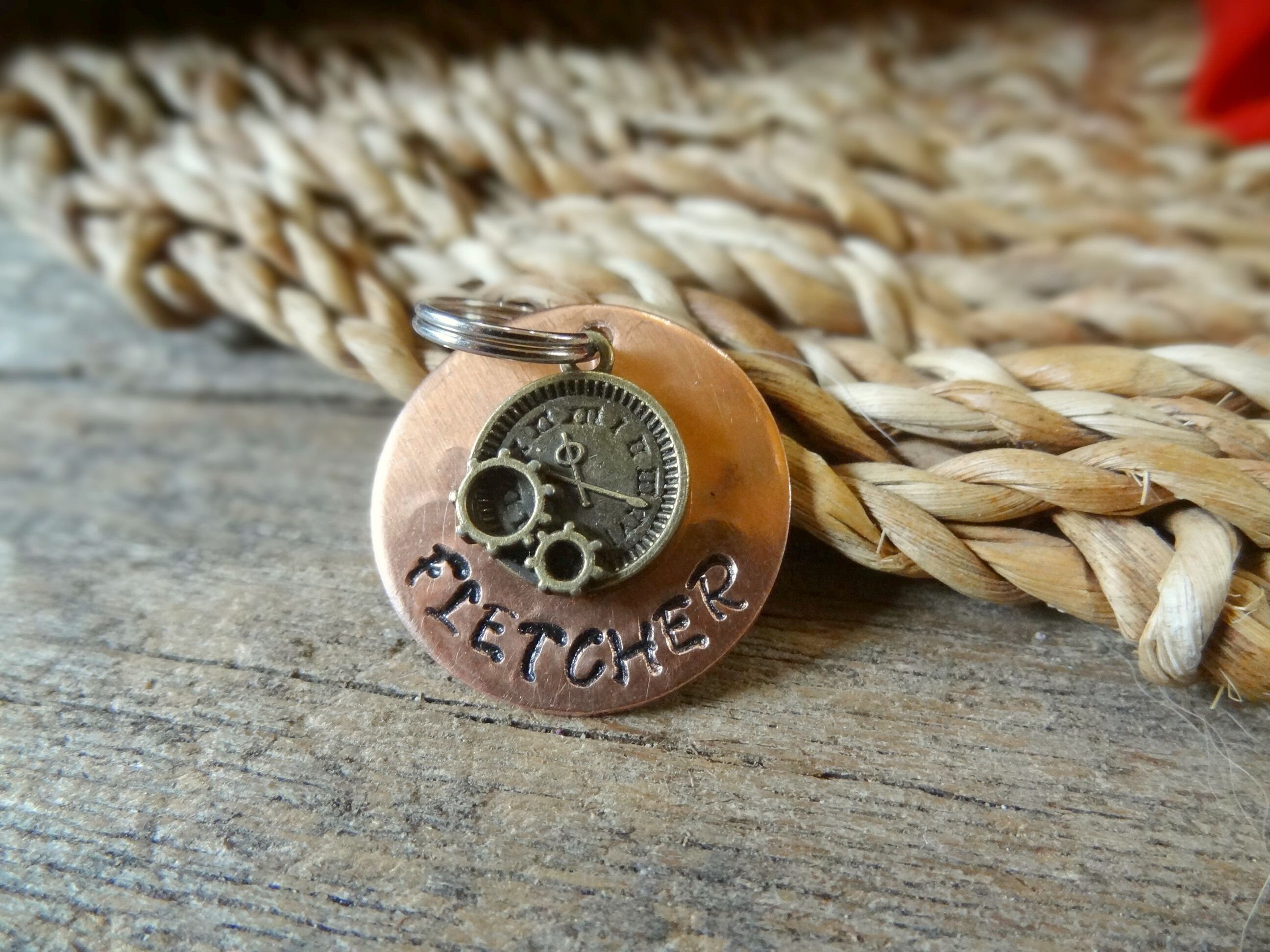 Steampunk Dog Tag, Gizmo, Gidget, Gadget,copper Dog Tag, Personalized ...