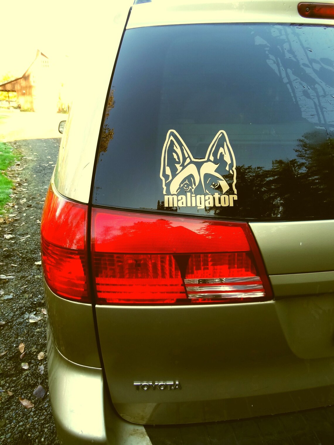 Maligator Car Decal Vinyl Sticker Malinois Car Decal Belgian - Etsy