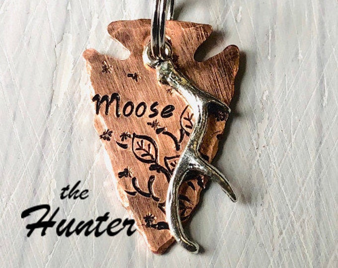 Arrowhead Dog Id,antler,hunting Dog Tag,hunter,dog Collar Tag,deer ...