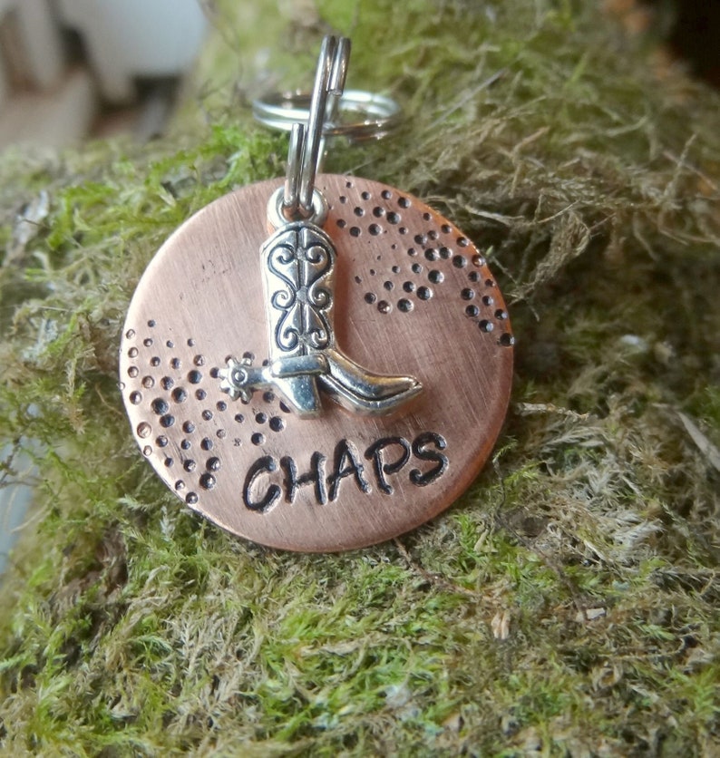 Cowboy Boot Dog Tag Cat Tag Personalized Dog Tag Pet Name | Etsy