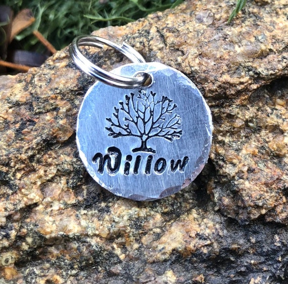 Tiny ID Tag Personalized ID Tag Stamped ID TagSmall Dog | Etsy