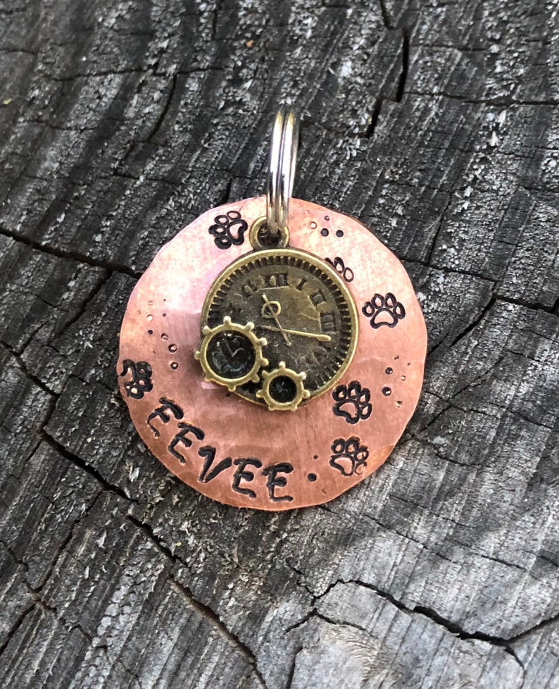 Steampunk Dog Tag Gizmo Gidget Gadgetcopper Dog Tag | Etsy