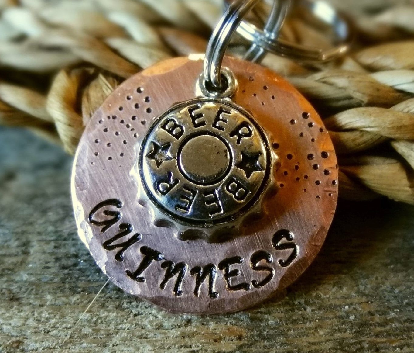 Beer Dog Tag Pet ID Tag Bottlecap Dog Collar Tag Copper | Etsy