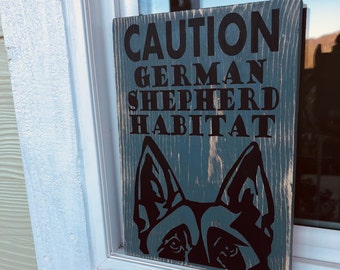 German Shepherd on Guard Sign German Shepard Sign Custom Pet - Etsy
